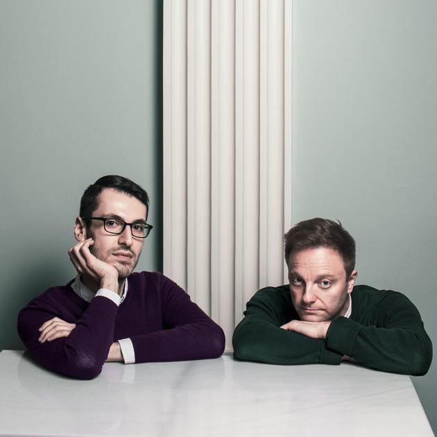 Kirjailija Pajtim Statovci ja kääntäjä David Hackston ...